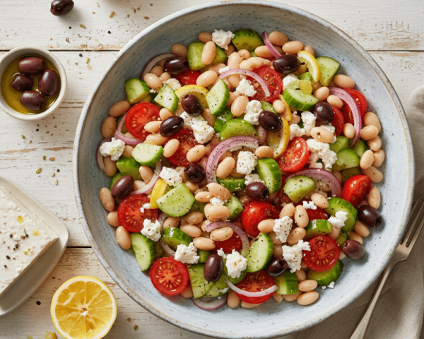 Greek Bean & Feta Salad – CEREN