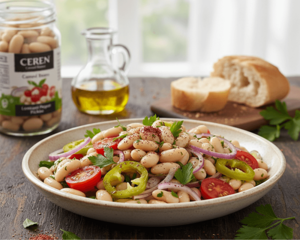 Turkish-Style Bean Salad with Lombardi Peppers – CEREN